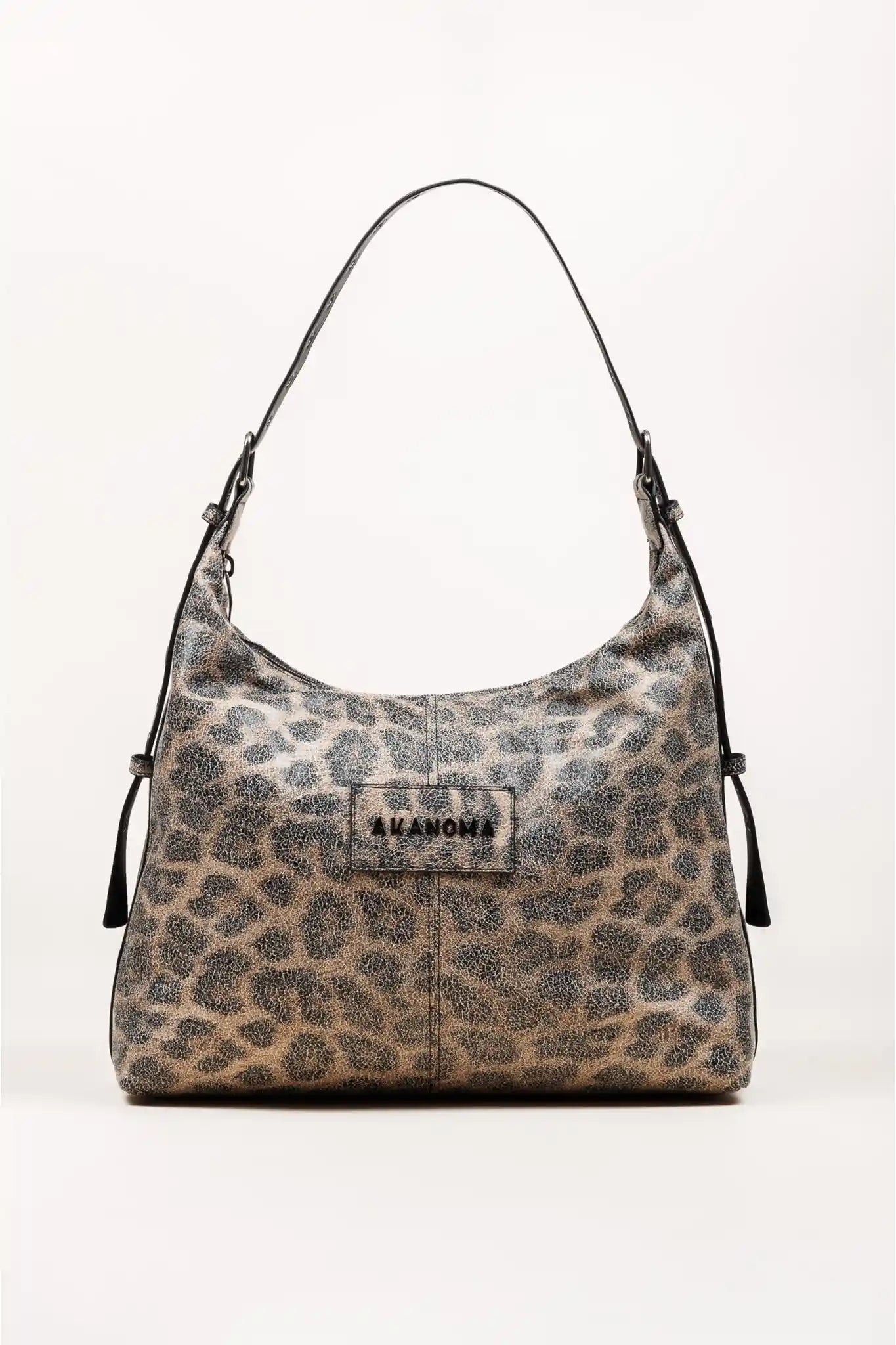 COPENHAGEN SHOULDER BAG WITH CROSSBODY STRAP - LEOPARD – Akanoma